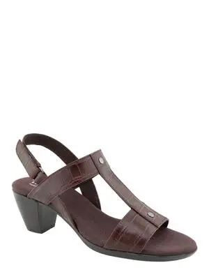 Munro Willow Slingback Sandal - Dark Chocolate Croco