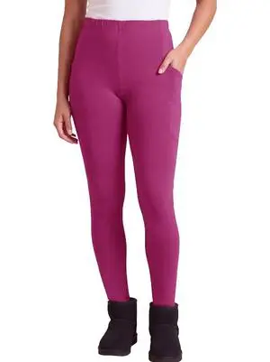 Roaman's Side Pocket Essential Legging Raspberry