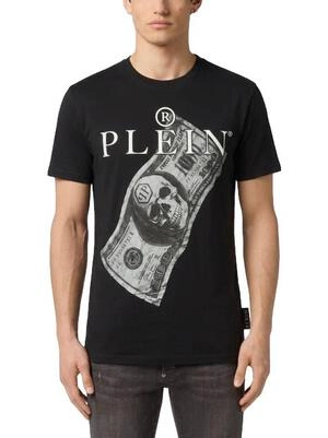 Philipp Plein Jersey T-shirt Dollar - Black