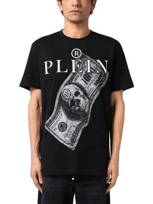Philipp Plein Jersey T-shirt Dollar Men Black
