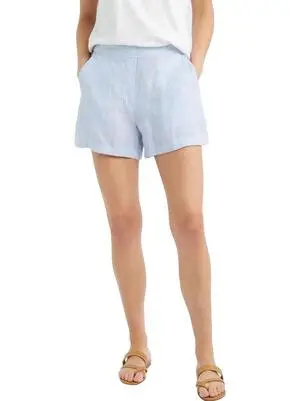 Frank & Eileen Mae Striped Linen Shorts - Thin Stripe