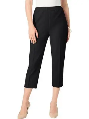Roaman's Plus Size Bend Over® Capri Pant Black