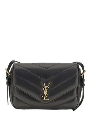 SAINT LAURENT SAINT LAURENT Leather Chevron Quilted Shoulder Bag