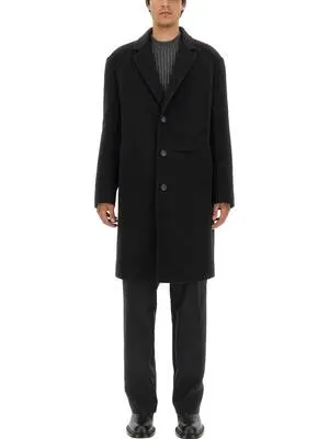 Alexander McQueen Single-breasted Wool And Cashmere Coat - Black