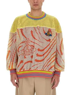 VIVIENNE WESTWOOD Vivienne Westwood Oversized Mesh Sweatshirt Multicolor
