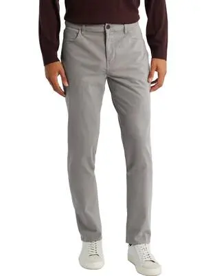 Vince Dylan Slim Fit Peached Stretch Cotton Pants - Mouse