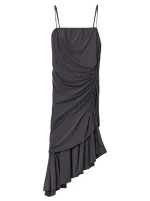 ALLSAINTS Sophia Ruched Asymmetric Mini Dress - Grey