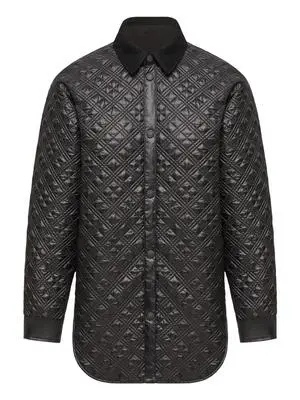 Moncler Corduroy-trimmed Quilted Shirt Jacket - Black