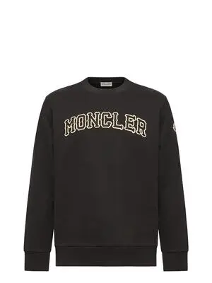 Moncler Logo Cotton Sweatshirt - Black