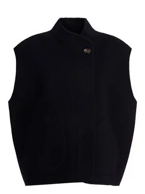 Soeur Adeline Sleeveless Jacket - Black