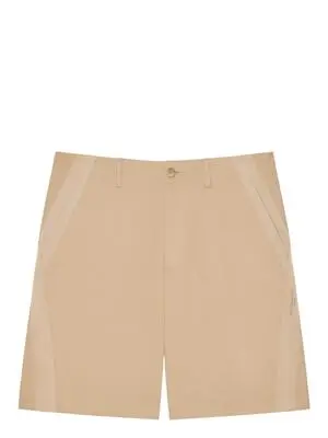 Givenchy Couture Seam Bermuda Shorts In Cotton With Grosgrain Detail - Light Brown