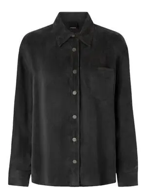 Pinko Peachskin-feel Twill Shirt - Black