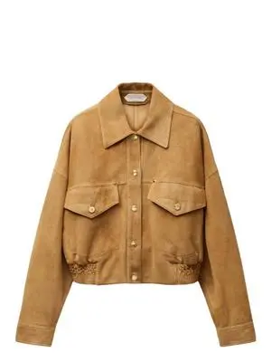 Versace Long-sleeved Button-up Blouson With Medusa Hardware - Beige