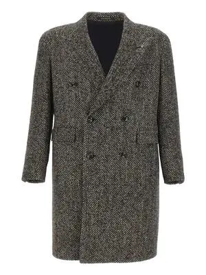Tagliatore Long-sleeved Tailored Coat - Black