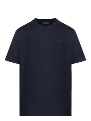 PAUL  SHARK Embroidered Cotton T-shirt - Black