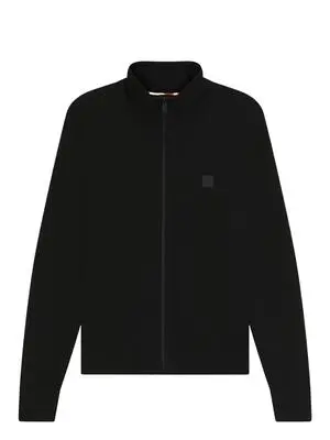 HUGO BOSS Hugo Boss Zip-Fastening Logo-Patch Cardigan