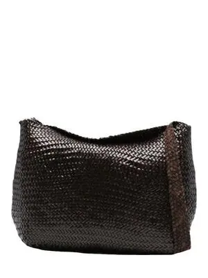 Dragon Diffusion Woven Design Shoulder Bag - Black