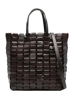 Dragon Diffusion Woven Design Handbag - Black