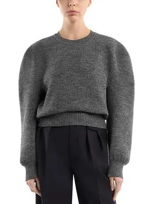 Issey Miyake Crew Neck Knit Sweater - Gray