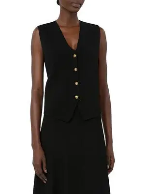 Max Mara Mxmgola Knit Waistcoat - Black