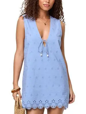 L*Space Embroidered Mini Dress - Chambray