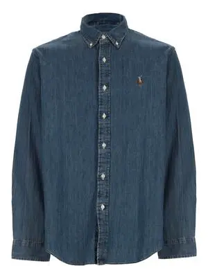 Polo Ralph Lauren Camicia Con Logo - Denim