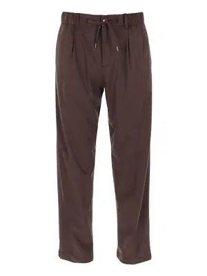 Herno Relaxed Fit Pleated Trousers - Brown