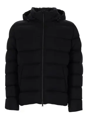 Herno Quilted Down Jacket With Hood - Black