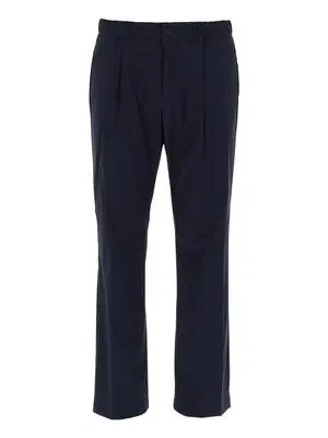 Herno Tailored Wool Blend Trousers - Blue