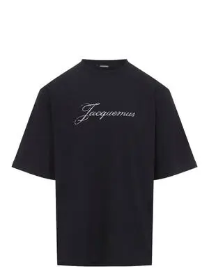 Jacquemus Logo Cotton T-shirt - Black
