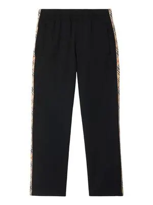 Burberry Checked Trousers - Black