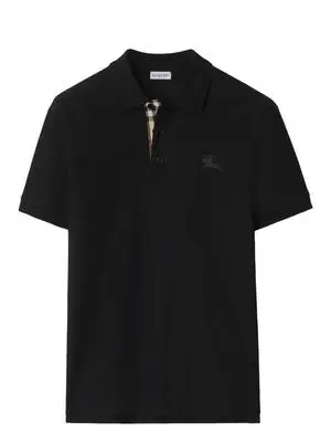 Burberry Eddie Cotton Polo Shirt - Black