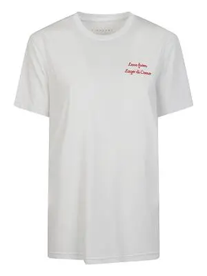 TESSABIT PRIVATE LABEL Love From Lago Di Como T-shirt - White