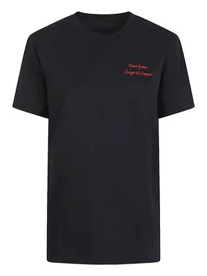 TESSABIT PRIVATE LABEL Love From Lago Di Como" Embroidered T-shirt - Blue