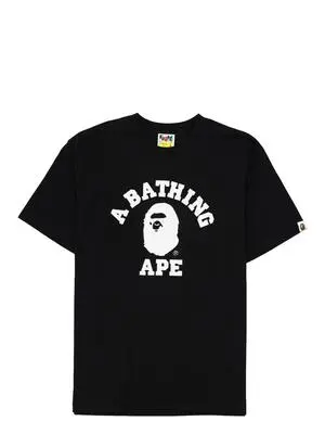 A BATHING APE Cotton Graphic T-shirt, Ss26 - Black
