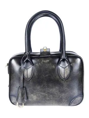 GOLDEN GOOSE Vintage Mini Handbag With Gold Metal Details - Nero