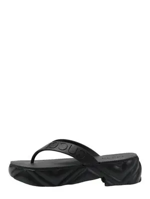 Gucci Thong Platform Sandal - Black