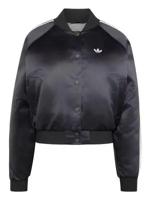 Adidas Satin Bomber Jacket - Black/white/grey Three