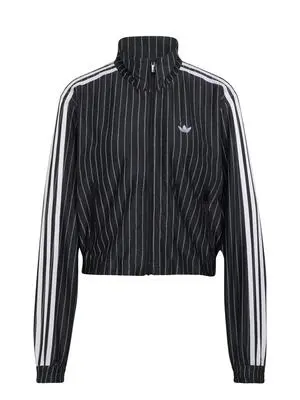 Adidas Firebird Pinstripe Track Jacket - Black/silver Metallic