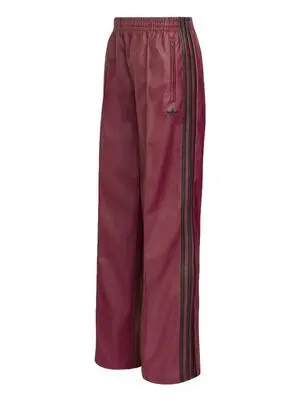 Adidas Firebird Loose Pleather Pants - Maroon