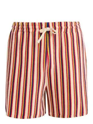 Valentino Garavani VALENTINO Terry Toweling Stripe Shorts Multi