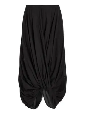 TOTEME Cotton-blend Midi Skirt - Black