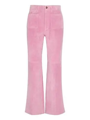CHLOÉ Chloé Flared-Leg Suede Trousers