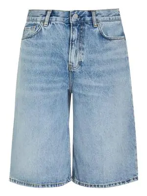 TOTEME Longline Denim Board Shorts - Light Blue