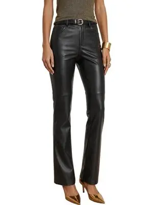 THE NOLI SHOP Jackie Leather Pant - Black