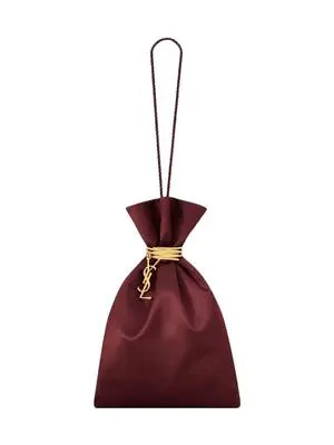 Saint Laurent Evening Logo Pouch - Red