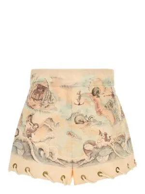 Zimmermann Printed Shorts - Beige