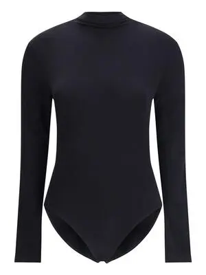 Wolford Shaping Body With Turtleneck And Long Sleeves - Black