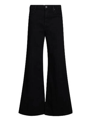 True Religion Wide-leg Jeans With Raw-cut Hem - Black