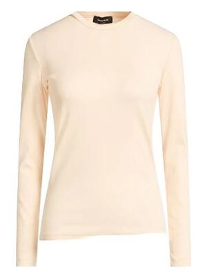 Fabiana Filippi Ribbed Jersey Long Sleeve Crewneck T-shirt - Beige